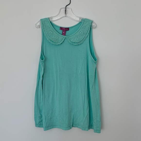 Aqua | Shirts & Tops | Aqua Girls Pool Blue Sleeveless Too | Poshmark